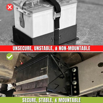 Bolt-on Battery Mounting Box Tray ~ RVTrailerTractor