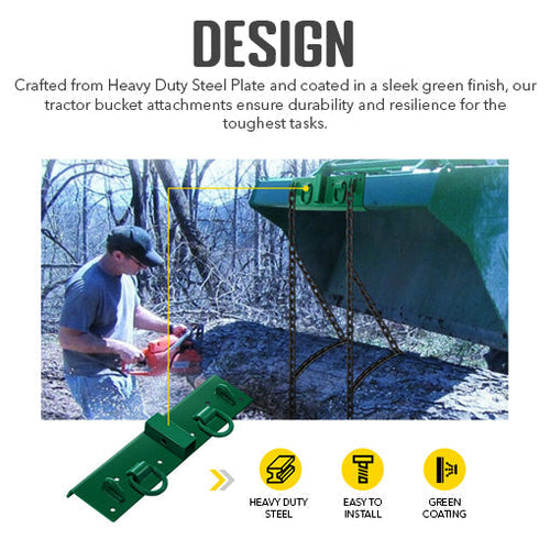 Compact Tractor Bucket Hooks Bolt On ~ RVTrailerTractor.com